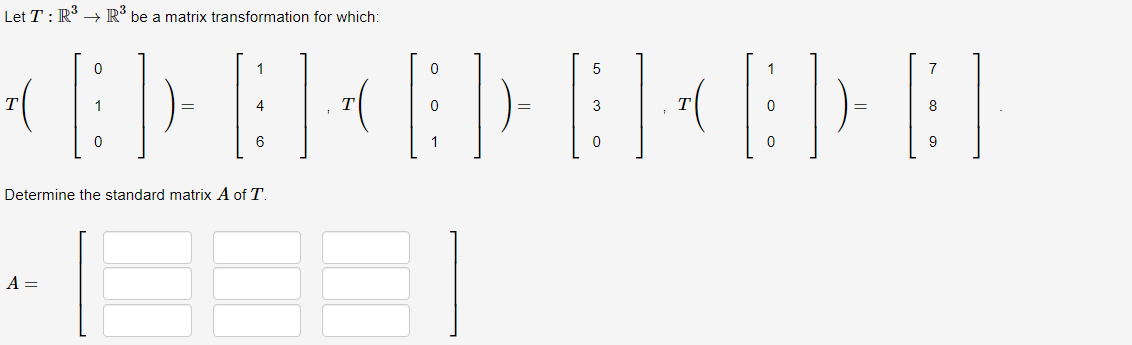 Let T:R3→R3 ﻿be a matrix transformation for | Chegg.com