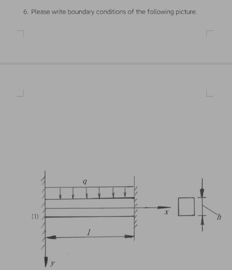 Solved 6. Please write boundary conditions of the following | Chegg.com