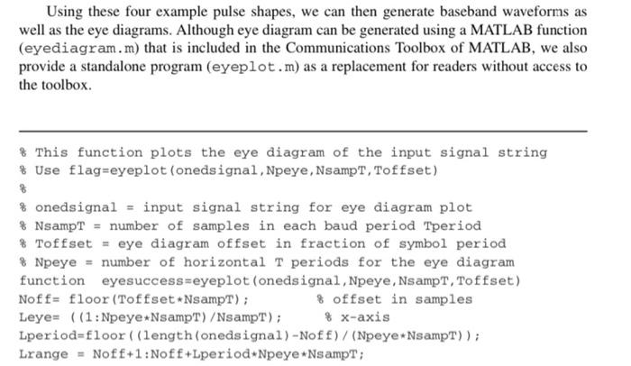 please use the related matlab programs provided to | Chegg.com please use the related matlab programs provided to | Chegg.com