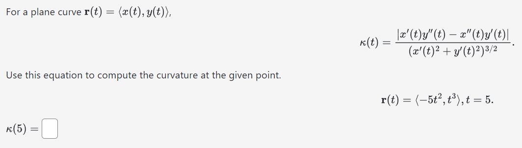 Solved For a plane curve | Chegg.com