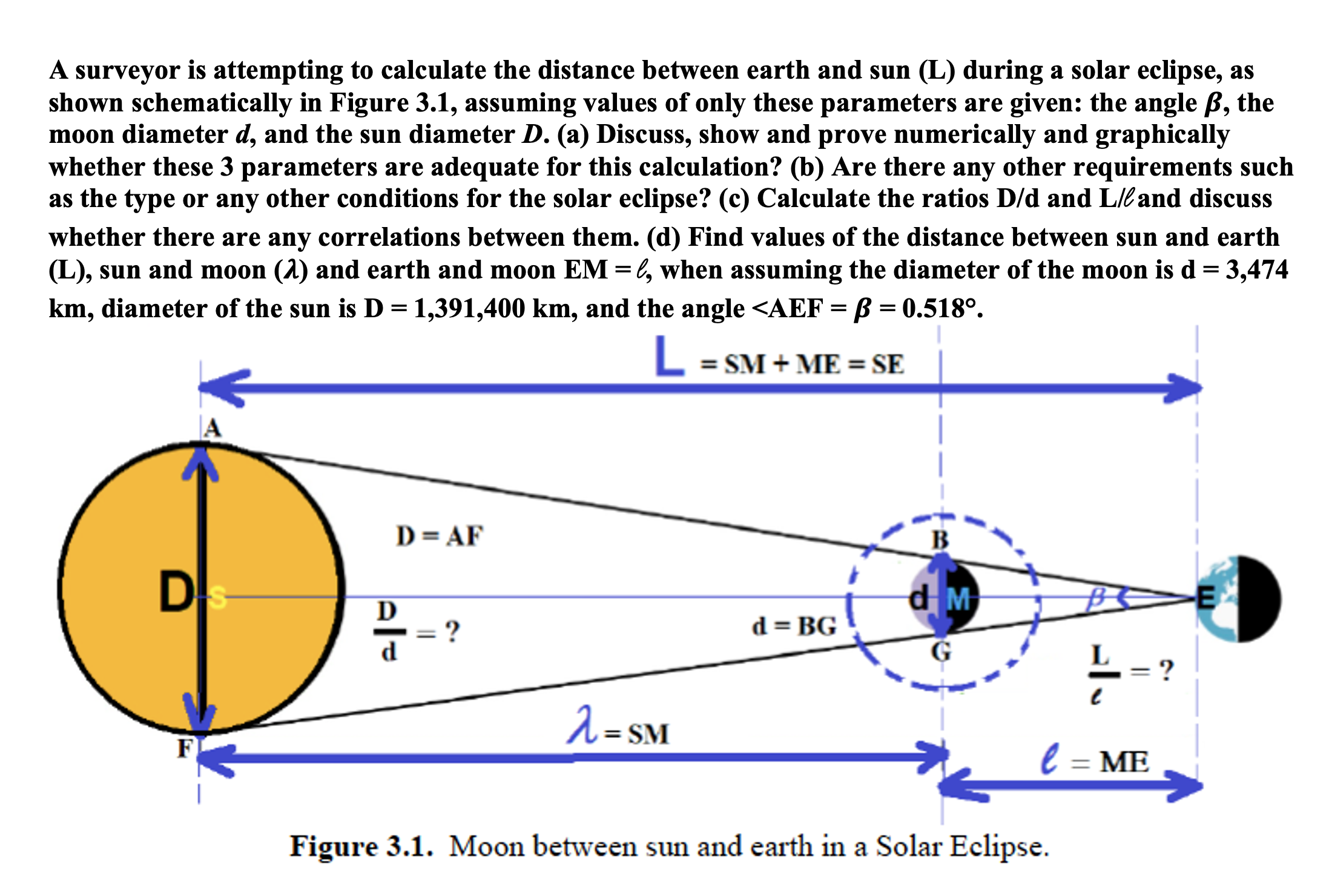 Solved A surveyor is attempting to calculate the distance | Chegg.com