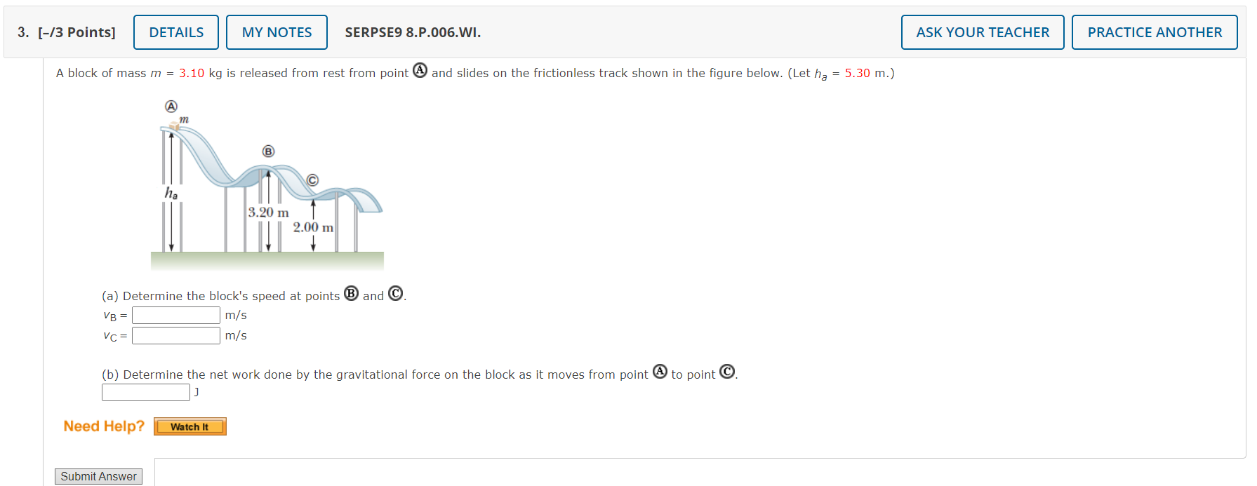 Solved A block of mass m=3.10kg ﻿is released from rest from | Chegg.com