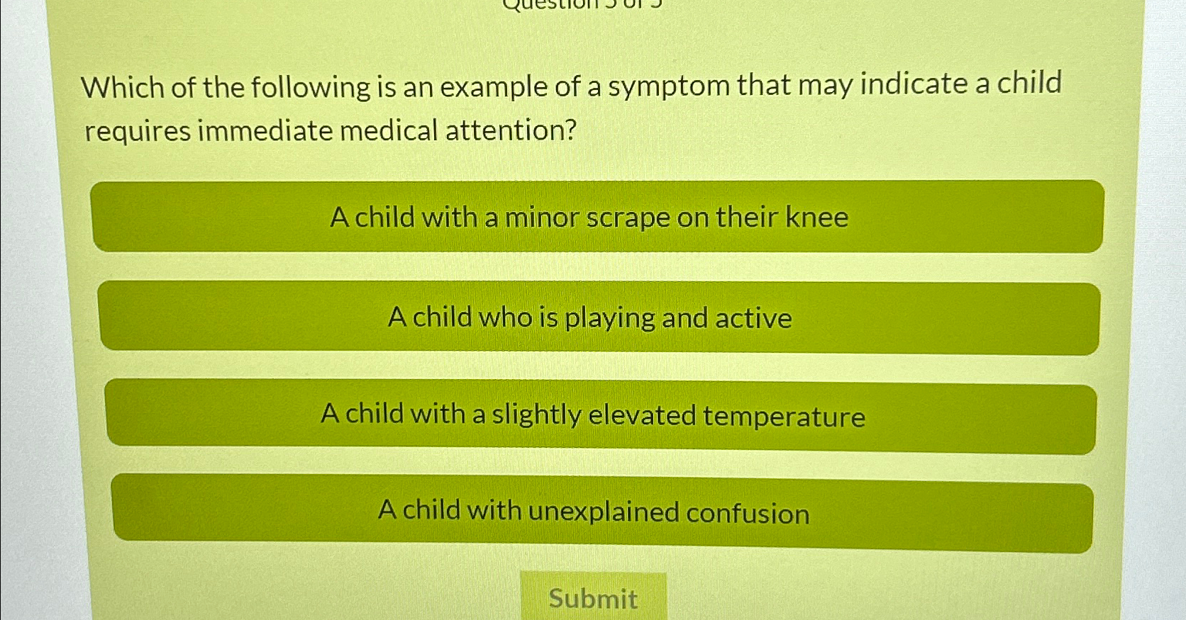 Solved Which of the following is an example of a symptom | Chegg.com