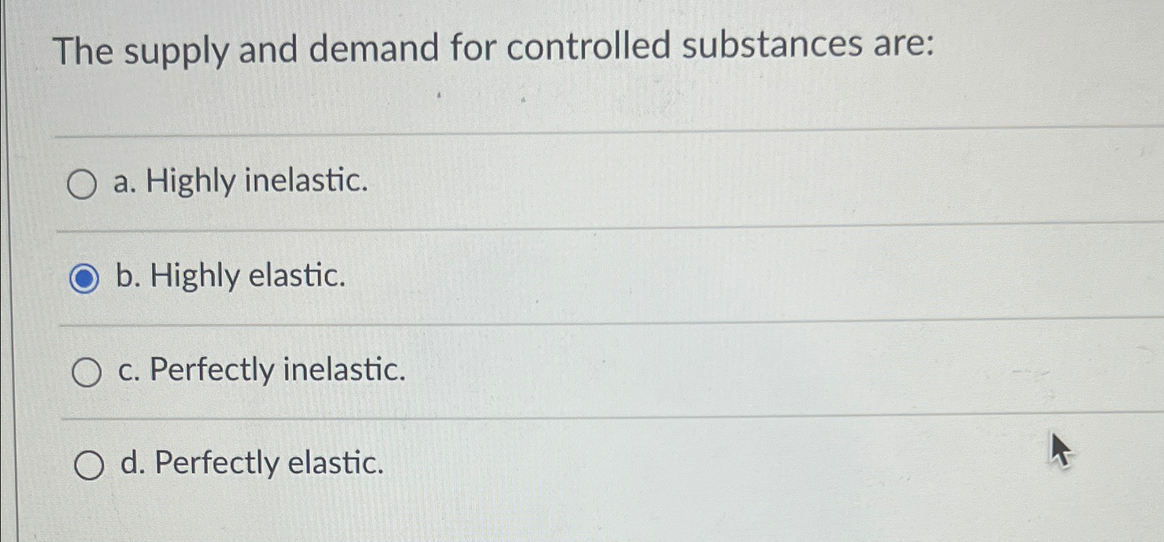 Solved The supply and demand for controlled substances | Chegg.com