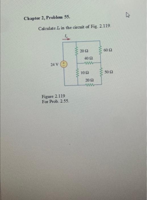 Solved Chapter 2, Problem 55. Calculate I in the circuit of | Chegg.com