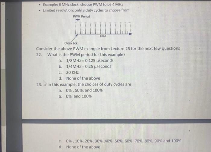 Solved Example 8mhz Clock Choose Pwm To Be 4mhz 
