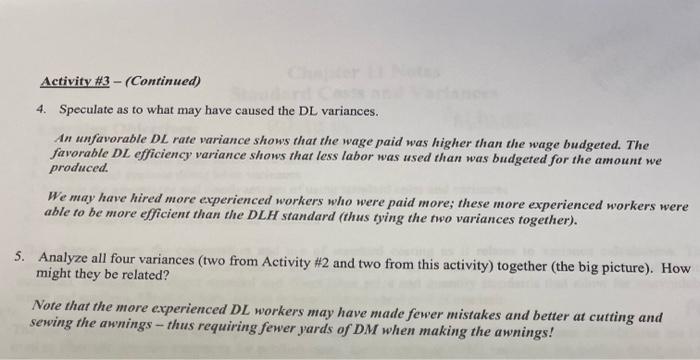 Solved 2. Calculate the DL Efficiency Variance. Indicate | Chegg.com