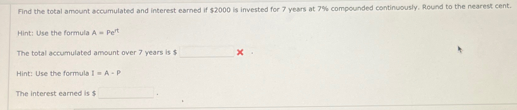 Solved Find the total amount accumulated and interest earned | Chegg.com