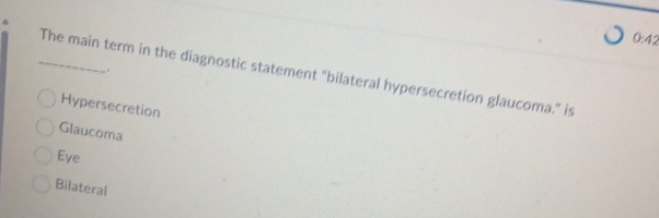 Solved The main term in the diagnostic statement "bilateral | Chegg.com