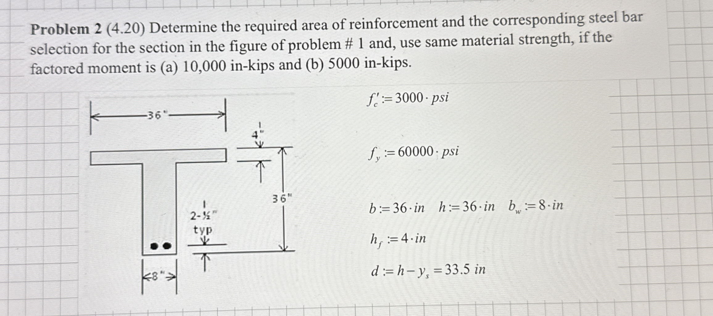 Solved Problem 2 (4.20) ﻿Determine the required area of | Chegg.com