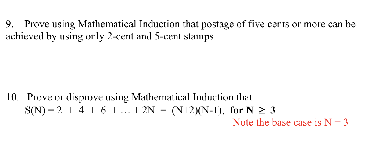Solved Prove or disprove using Mathematical Induction | Chegg.com