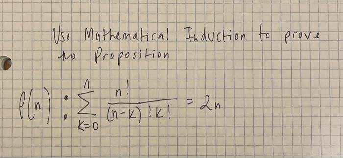 Solved Use Mathematical Induction to prove the Proposition | Chegg.com