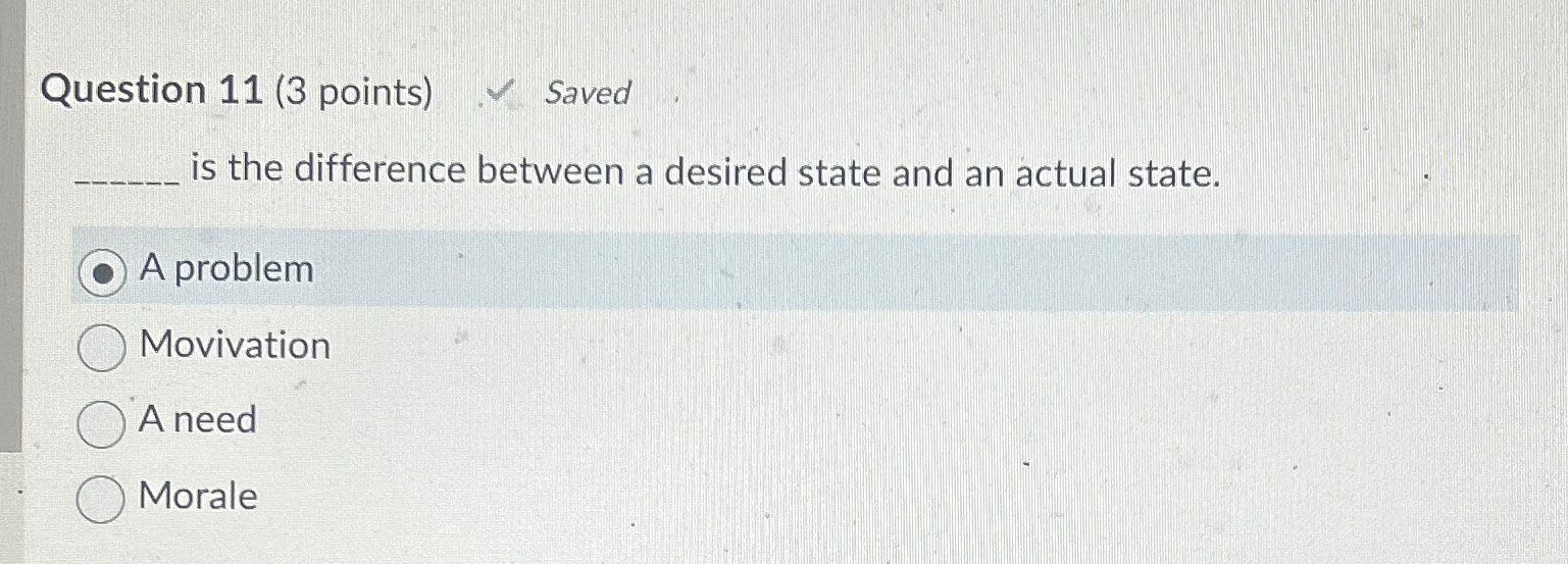 Solved Question 11 (3 points) Saved is the difference | Chegg.com Solved Question 11 (3 points) Saved is the difference | Chegg.com