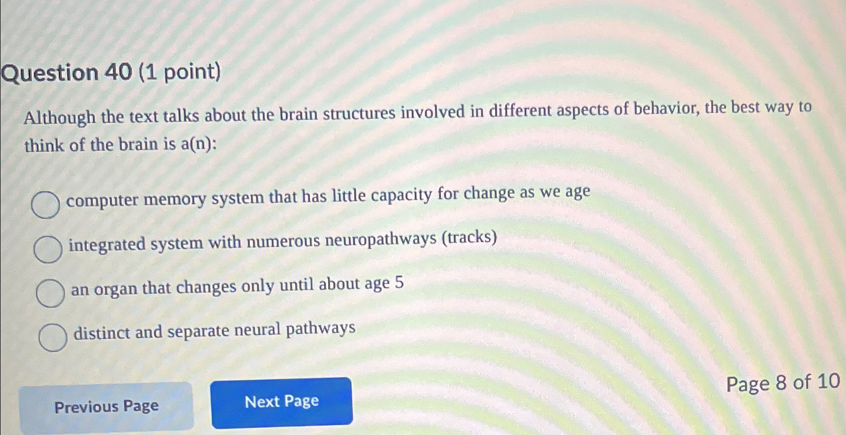 Solved Question 40 (1 ﻿point)Although the text talks about | Chegg.com
