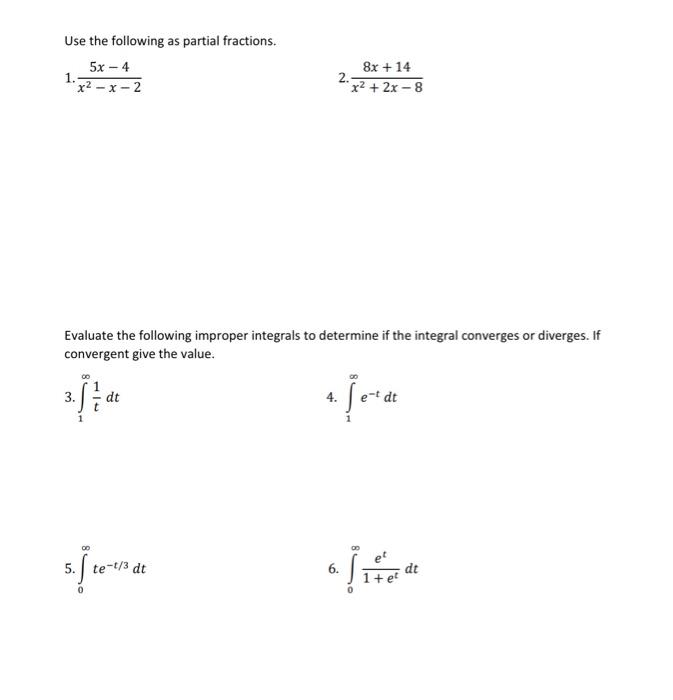 Solved Use the following as partial fractions. 1. x2−x−25x−4 | Chegg.com