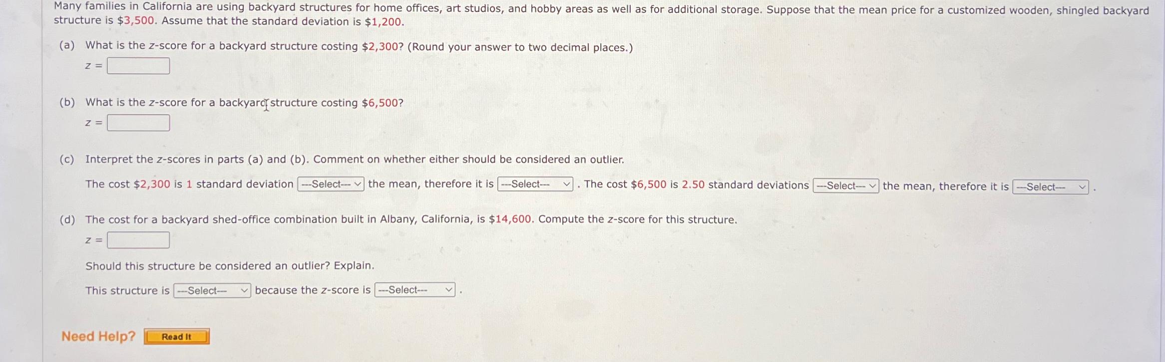 Solved structure is $3,500. ﻿Assume that the standard | Chegg.com