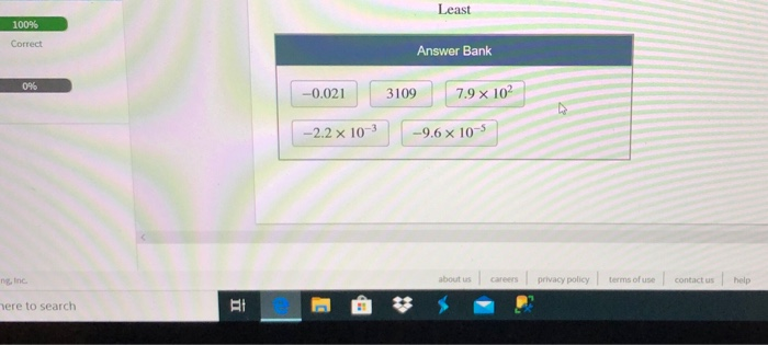 Solved Arrange the values according to absolute value. | Chegg.com