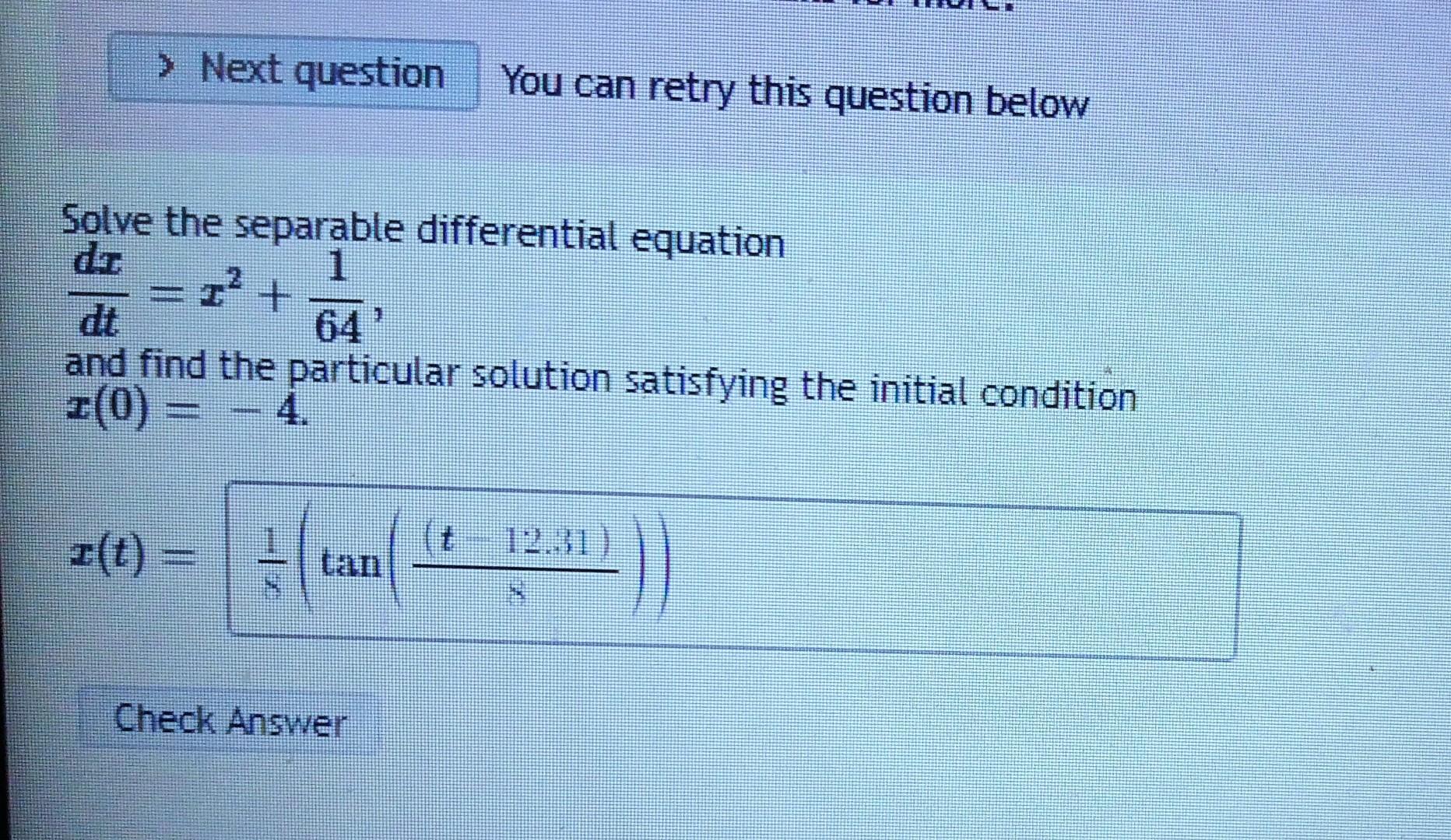 Solved > Next question You can retry this question below | Chegg.com