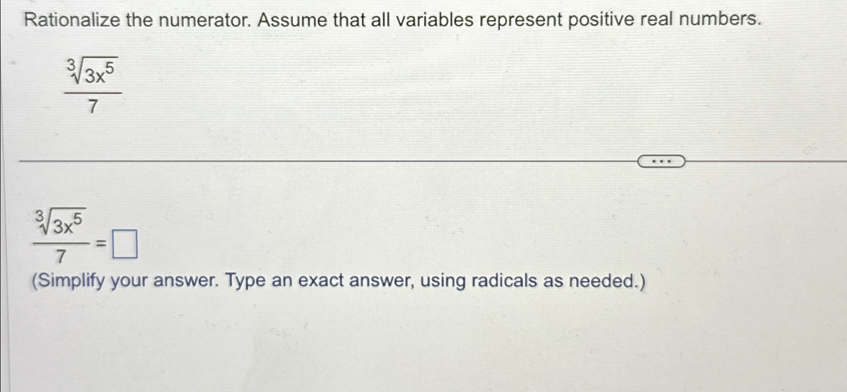 Solved Rationalize the numerator. Assume that all variables | Chegg.com