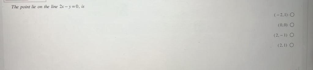 Solved The point lie on the line 2x-y=0, | Chegg.com