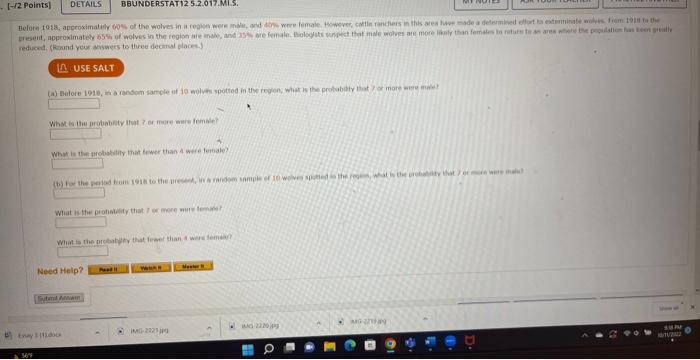 Solved IA USE SALT Wost it tim moboskitily that trwer than 4 | Chegg.com