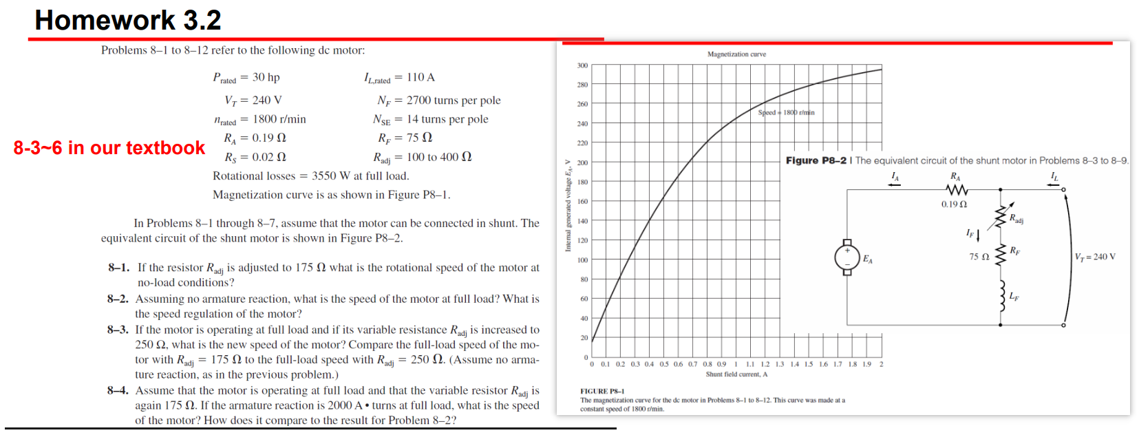 Solved Problems 8-1 ﻿to 8-12 ﻿refer to the following dc | Chegg.com