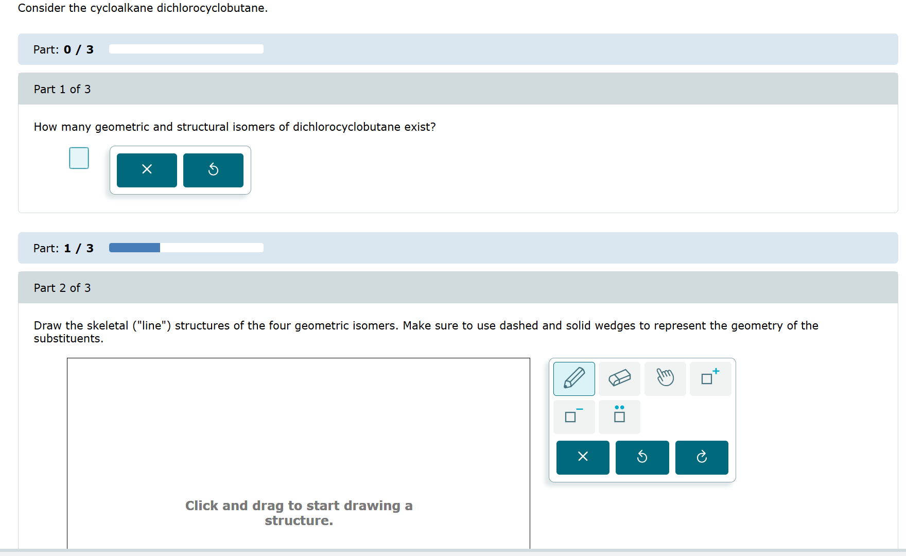 Solved Consider the cycloalkane dichlorocyclobutane.Part 1: | Chegg.com