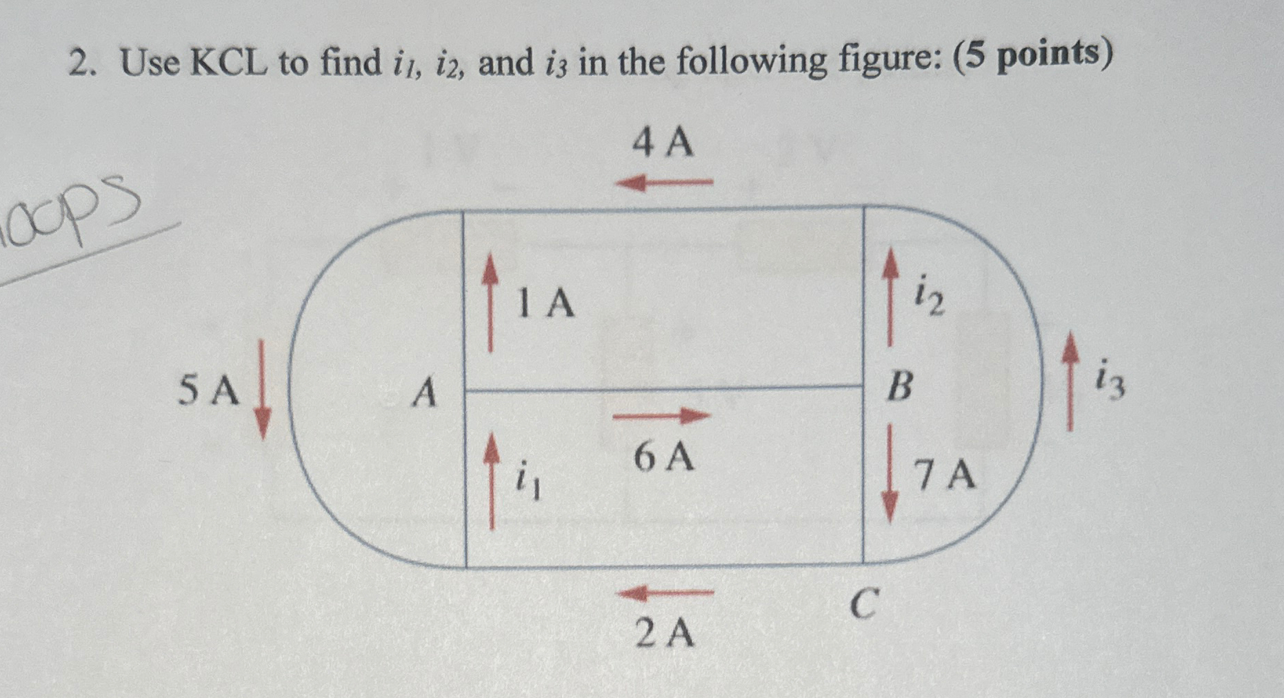 Solved Use KCL to find i1,i2, ﻿and i3 ﻿in the following | Chegg.com