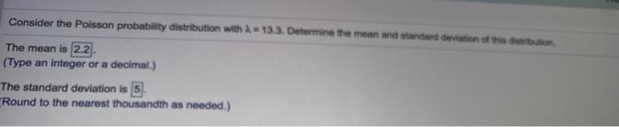 Solved Consider the Poisson probability distribution with = | Chegg.com