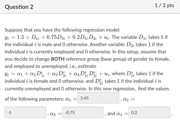 Solved Suppose that you have the following regression model: | Chegg.com
