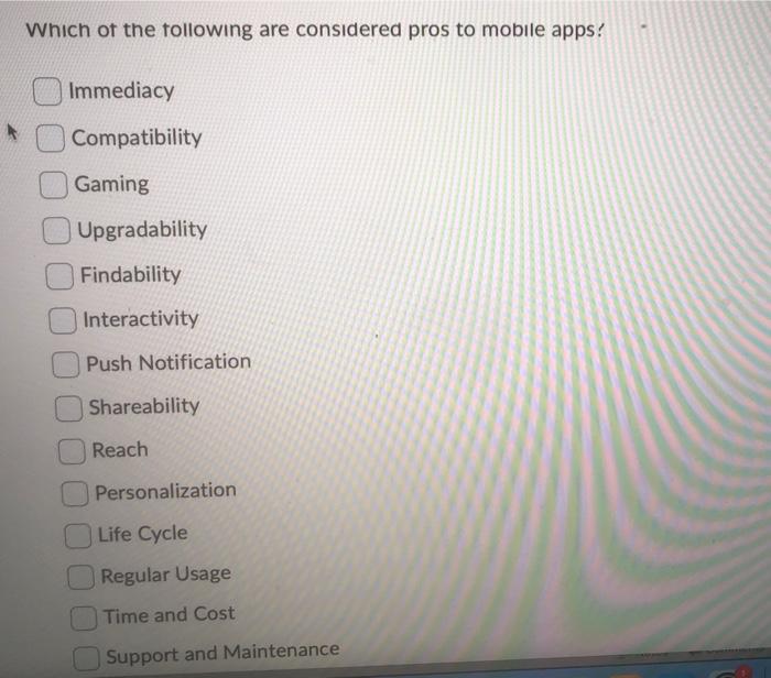 Solved 1.which of the fallowing are considered pros to web | Chegg.com Solved 1.which of the fallowing are considered pros to web | Chegg.com