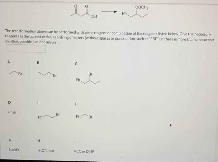 Solved Starting with ethyl acetoacetate and using any other | Chegg.com