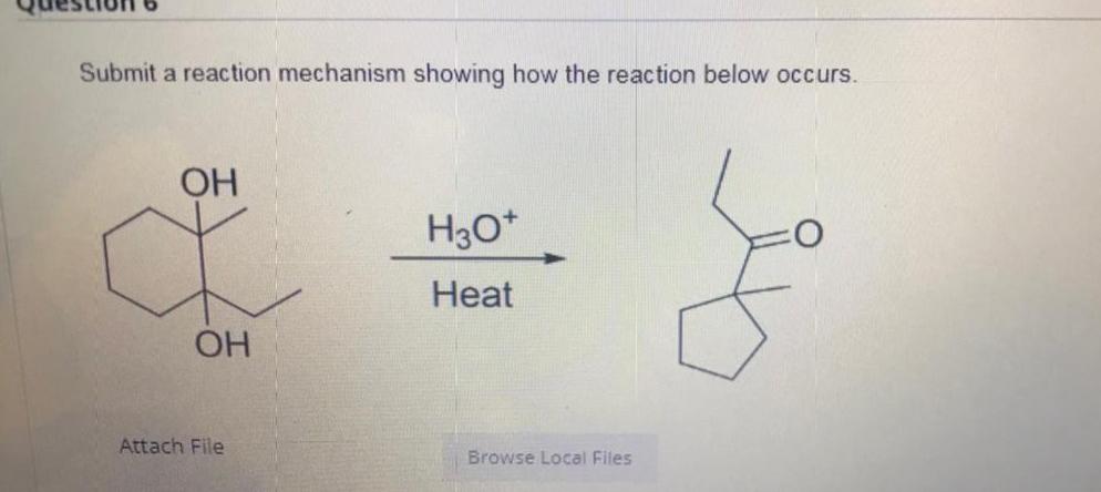 Solved Submit a reaction mechanism showing how the reaction | Chegg.com