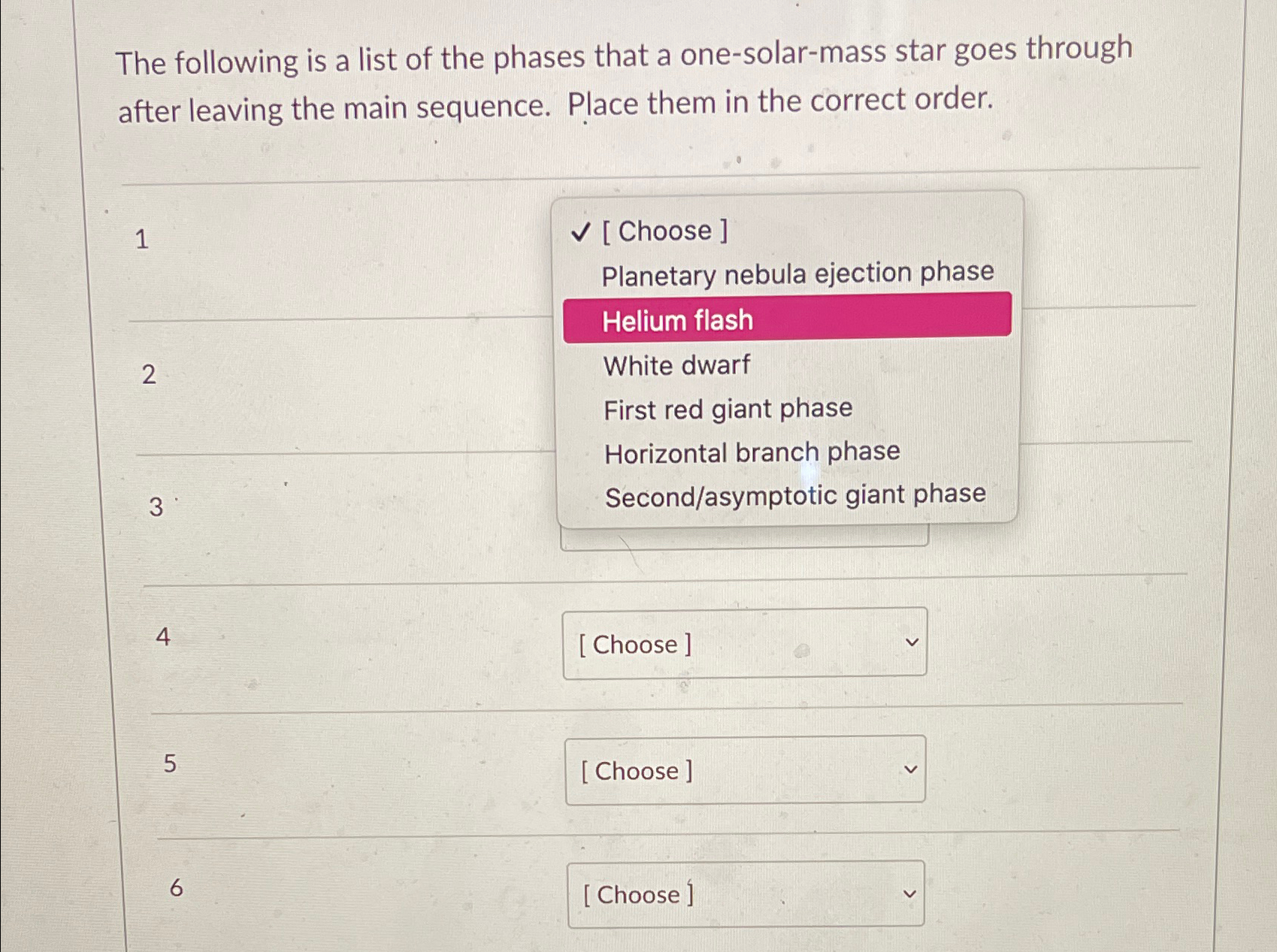 Solved The following is a list of the phases that a | Chegg.com