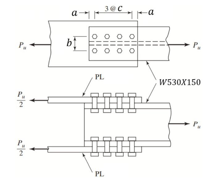 Solved The connection shown uses eight M22-A325 bearing-type | Chegg.com