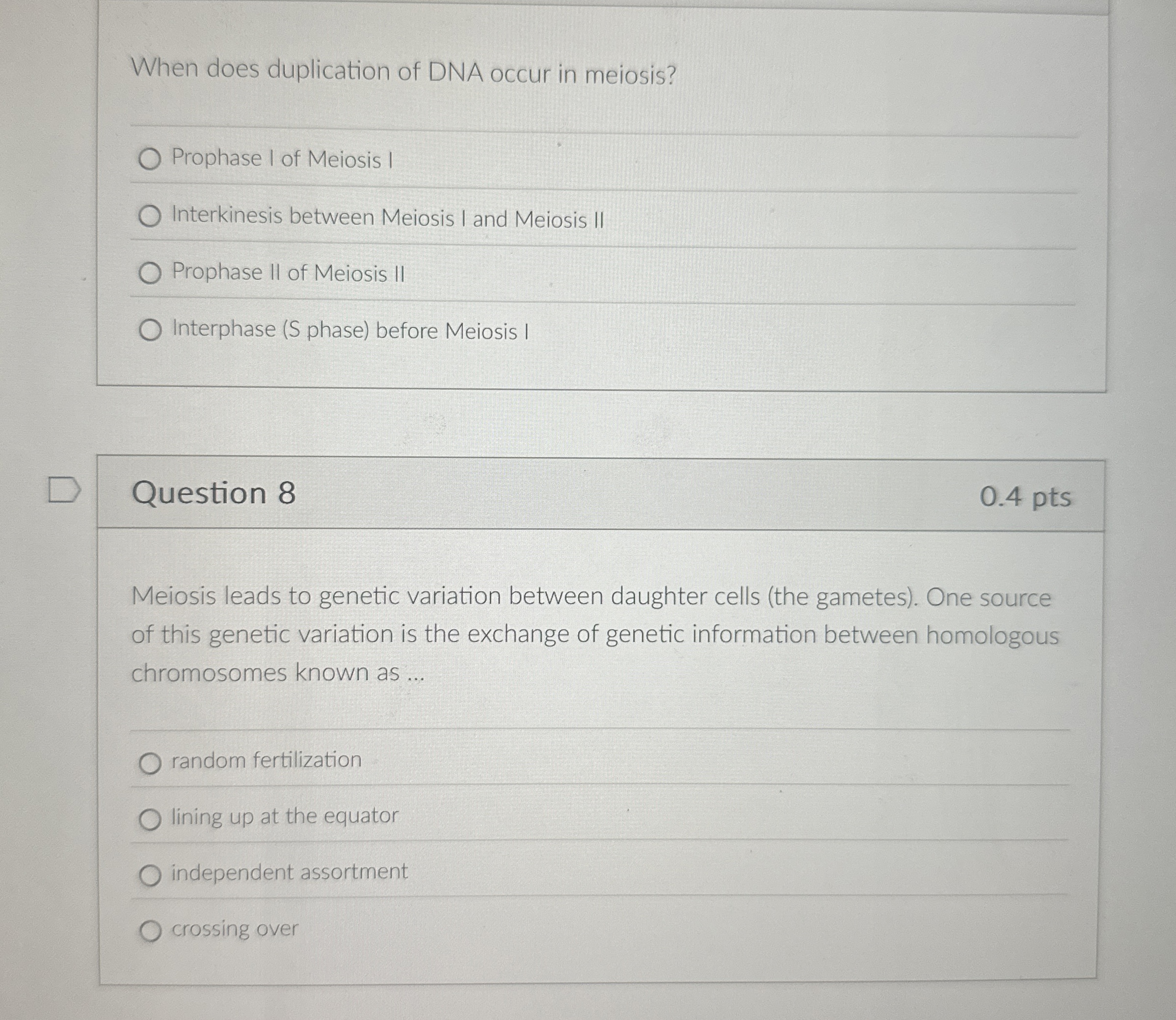 Solved When does duplication of DNA occur in | Chegg.com