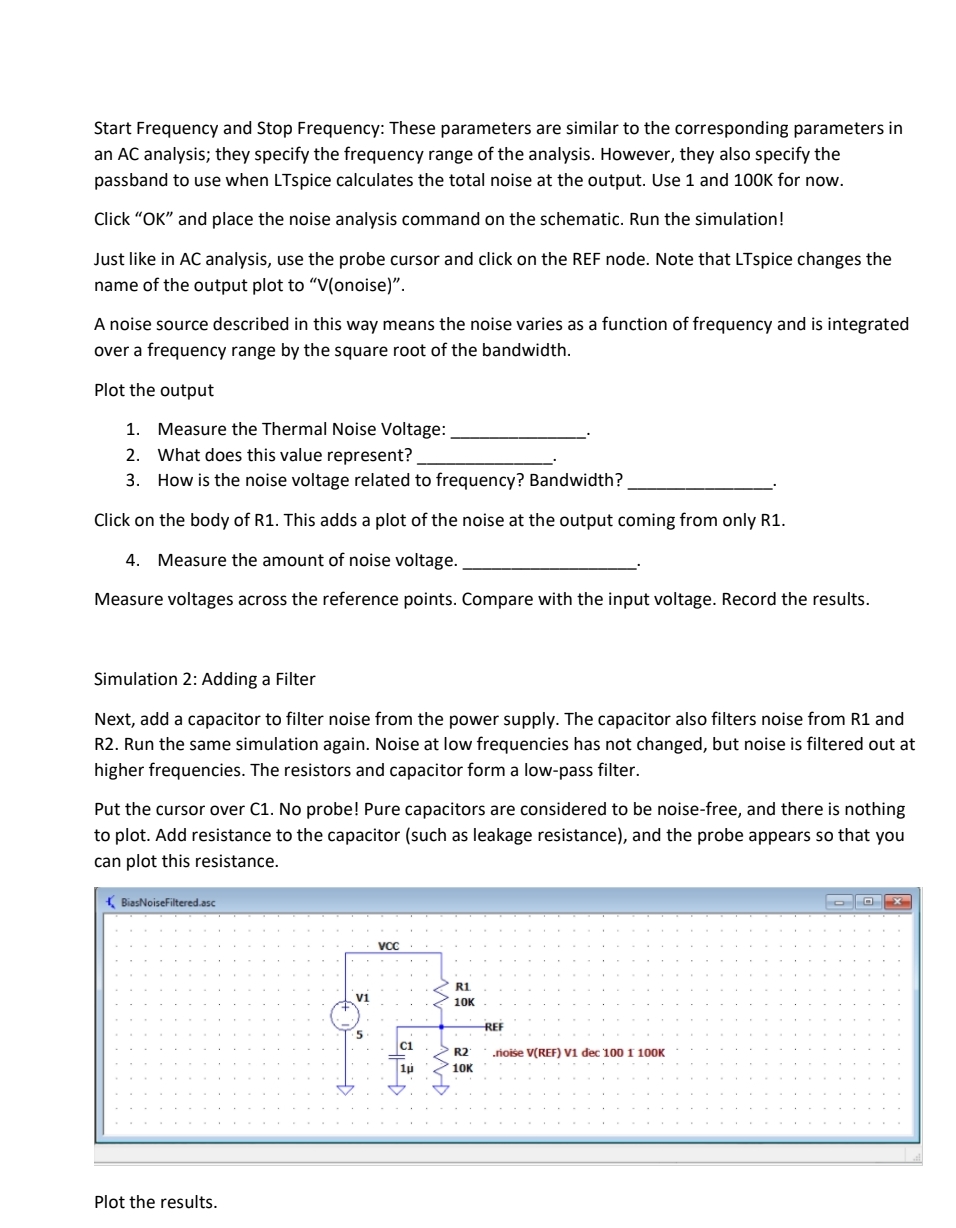 Solved Start Frequency and Stop Frequency: These parameters | Chegg.com