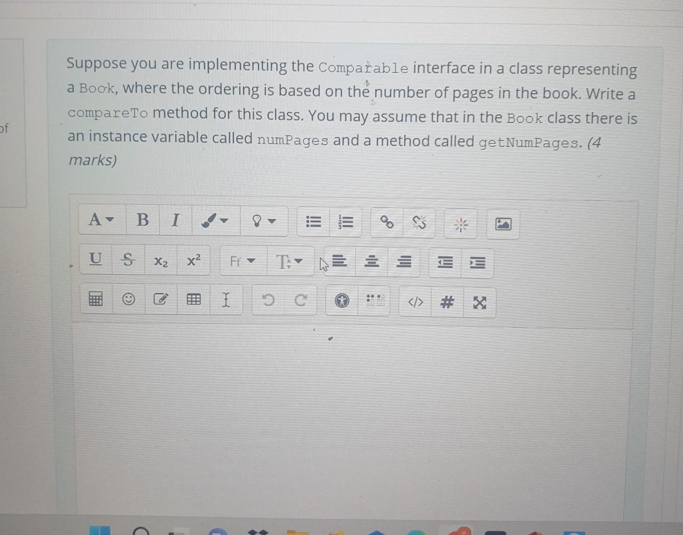 Solved Suppose you are implementing the Comparable interface | Chegg.com