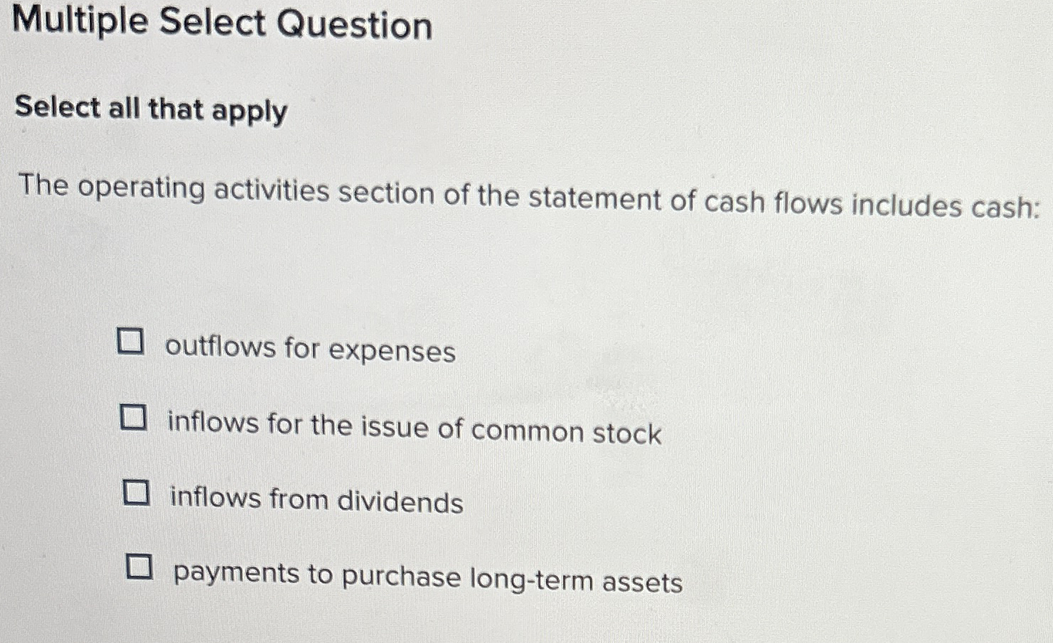 Solved Multiple Select QuestionSelect all that applyThe | Chegg.com