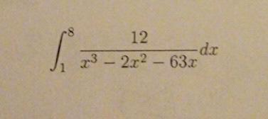 Solved ∫18x3−2x2−63x12dx | Chegg.com