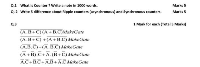 Solved Q.1 What is Counter ? Write a note in 1000 words. | Chegg.com Solved Q.1 What is Counter ? Write a note in 1000 words. | Chegg.com
