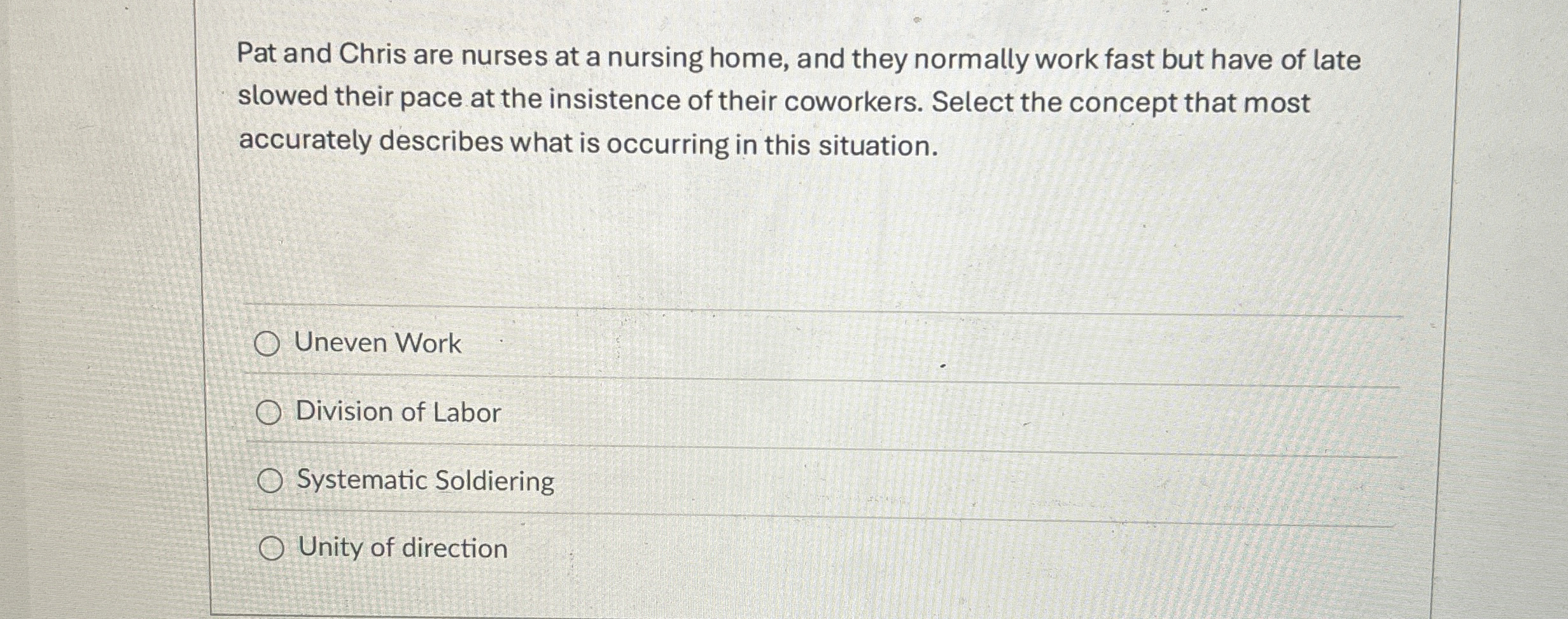 Solved Pat and Chris are nurses at a nursing home, and they | Chegg.com