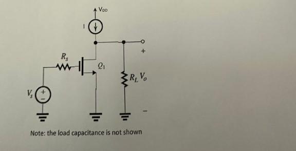 Solved A common-source amplifier with voltage signal source | Chegg.com