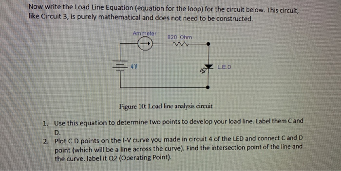 Solved Now write the Load Line Equation (equation for the | Chegg.com