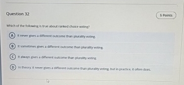 Solved Question 32Which of the following is true about | Chegg.com