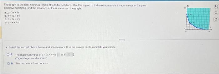 Solved The graph to the right shows a region of feasible | Chegg.com