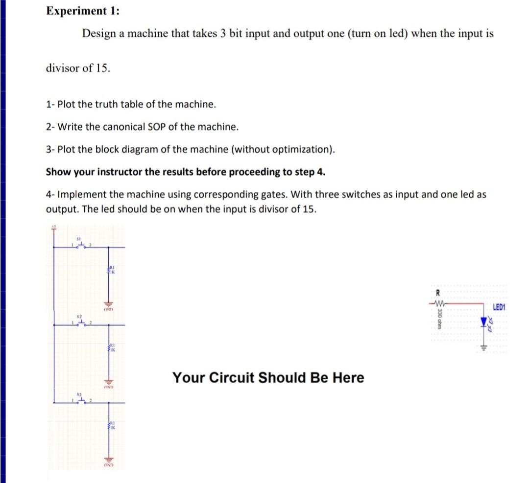 Solved Experiment 1 Design A Machine That Takes 3 Bit Input 