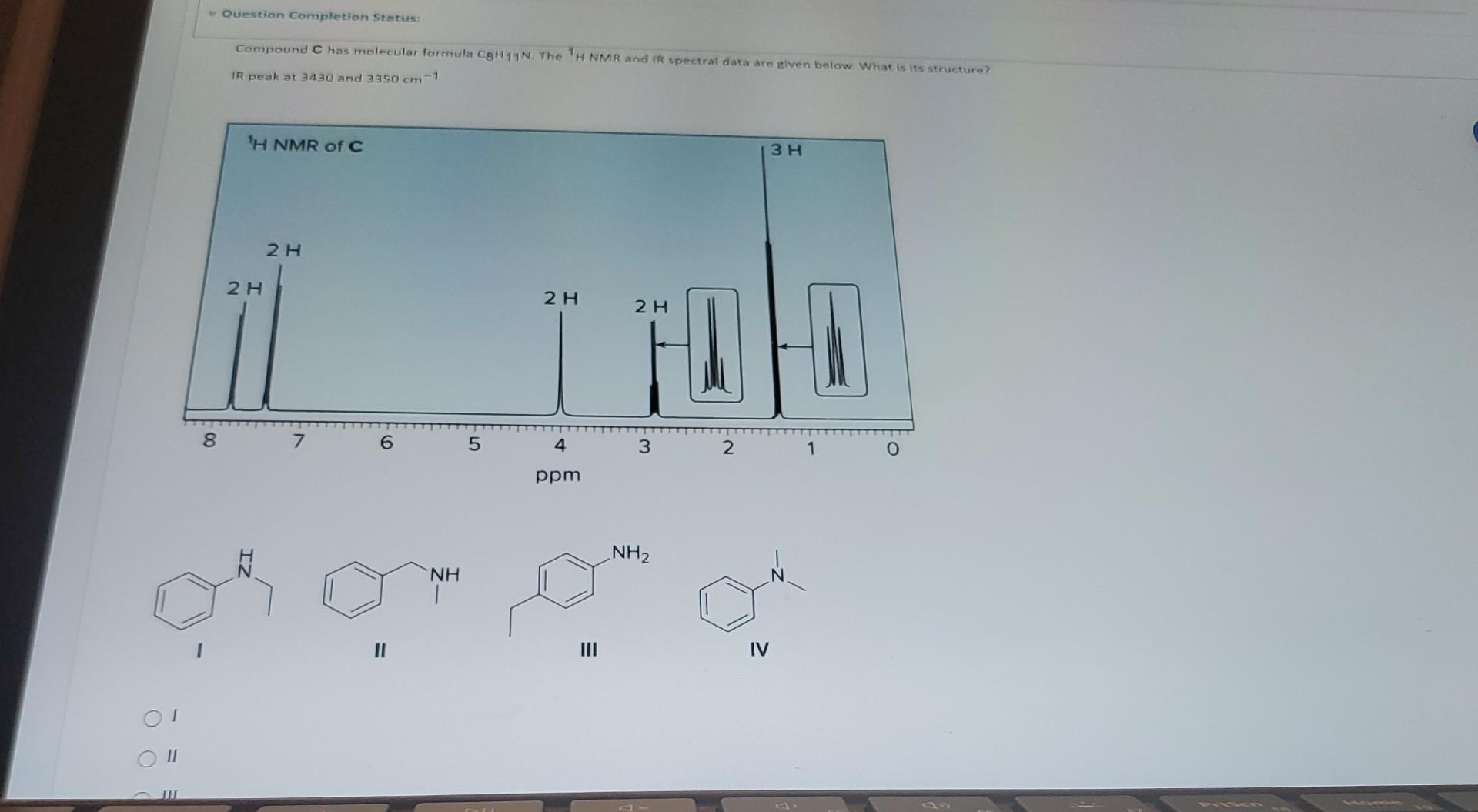 Solved compound c has molecular formula C8H11N. the 1HNMR | Chegg.com