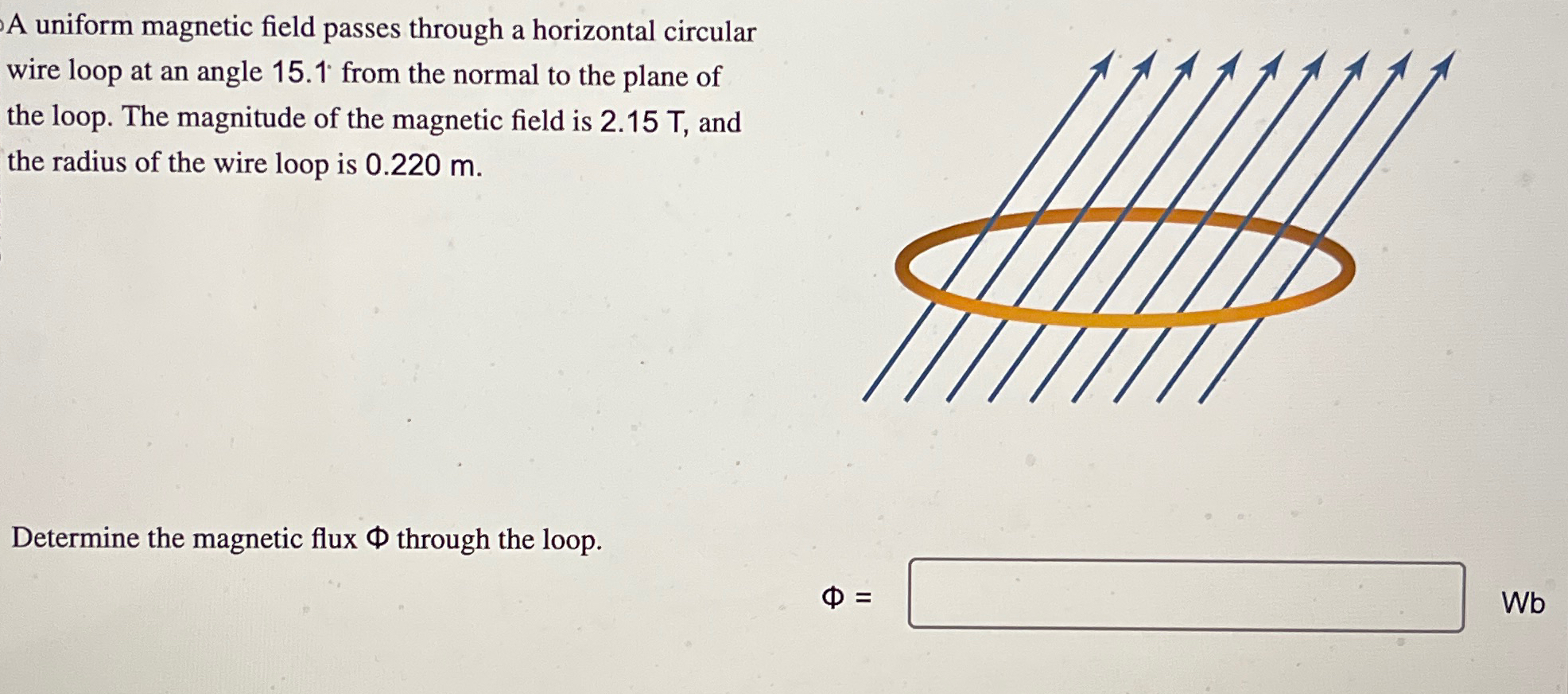 Solved A uniform magnetic field passes through a horizontal | Chegg.com