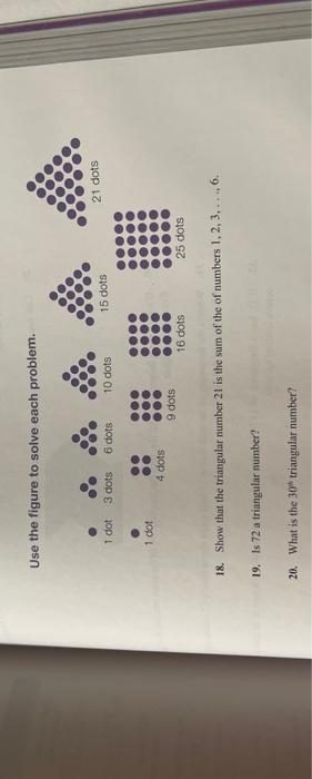 Solved Use the figure to solve each problem. 000 $ o 21 dots | Chegg.com